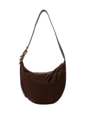 Rag & Bone Mercer Suede Hobo Bag - Chocolate