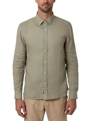 MAVI Slim Fit Long Sleeve Linen Button-up Shirt - Seagrass