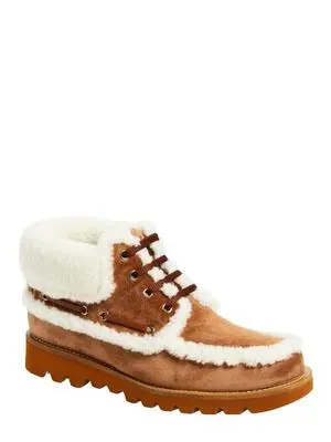 Valentino Garavani Palm Avenue Shearling Desert Boots - Camel/natural