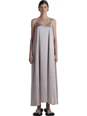 ALAS Aphrodite Sleeveless Silk Maxi Dress - Champagne Pink