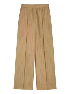 JIL SANDER Pinstriped Trousers - Neutrals