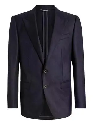 Dolce & Gabbana Two-button Wool Blazer - Blue