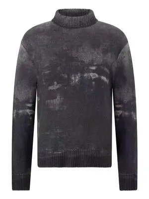 Roberto Cavalli Turtleneck Wool Sweater - Black