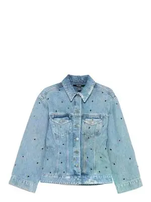 Ksubi Chroma Cinched Eyelet-embellished Denim Jacket - Blue