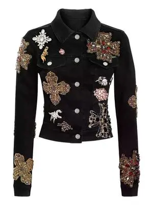 Dolce & Gabbana Embellished Denim Jacket - Black