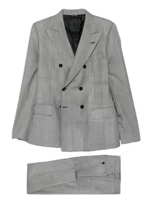 REVERES 1949 Double-breasted Checked-pattern Suit - Grey