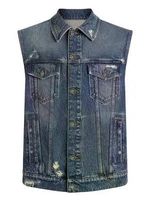Dolce & Gabbana Denim Corduroy Gilet - Blue