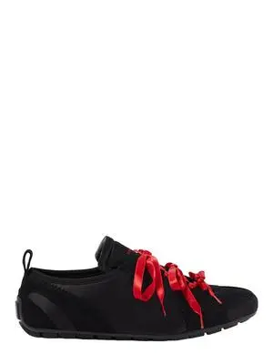 Simone Rocha Ballerina Grip Satin Sneakers - Black