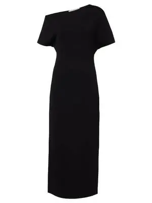 RÓHE Knitted One-shoulder Midi Dress - Black