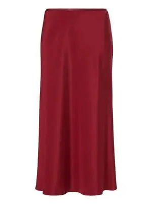 Max Mara Borbona Silk-blend Midi Skirt - Red