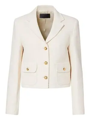 NILI LOTAN Soren Cotton-blend Jacket - White