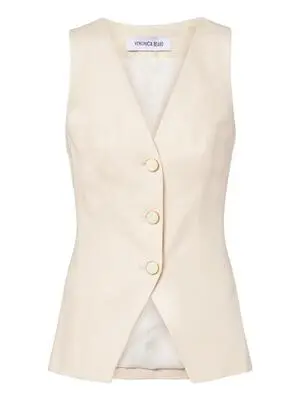 Veronica Beard Avalina Sleeveless Vest - White