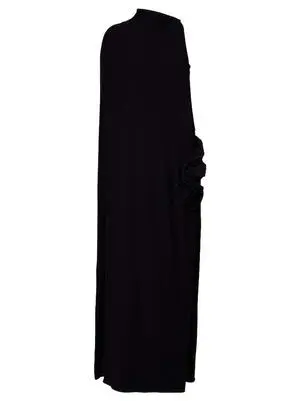 Magda Butrym Caped Asymmetric Gown - Black
