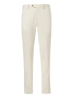 LARDINI Cotton-blend Straight Pants - Beige