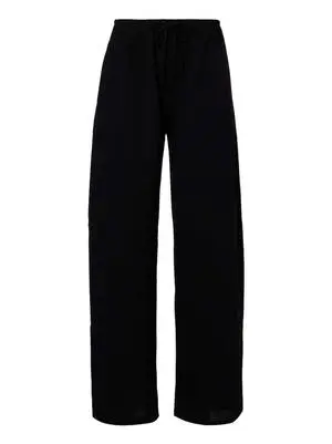 LESET Ari Crêpe Straight Pants - Black