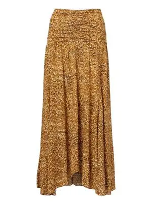 Isabel Marant Syana Printed Silk-blend Maxi Skirt - Beige