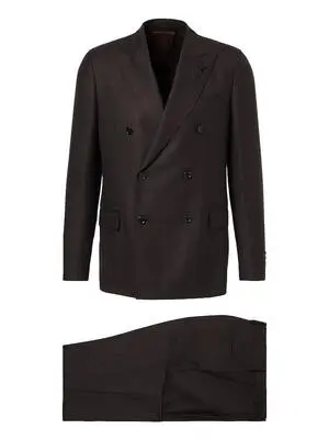 LARDINI Virgin Wool Suit - Brown