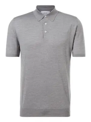 LARDINI Virgin Wool Polo Shirt - Grey
