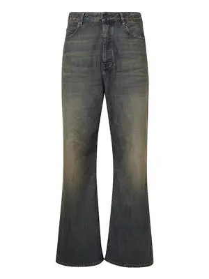 Balenciaga Faded Wide-leg Jeans - Blue
