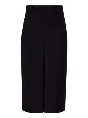 Saint Laurent Mid-rise Wool Culottes - Black
