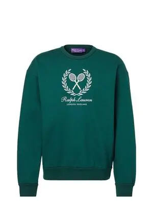 Ralph Lauren Purple Label Logo Cotton And Cashmere Sweatshirt - Green