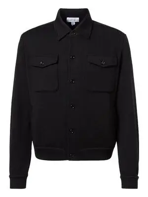 LARDINI Virgin Wool Overshirt - Black