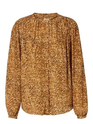 Isabel Marant Sally Printed Silk-blend Blouse - Beige