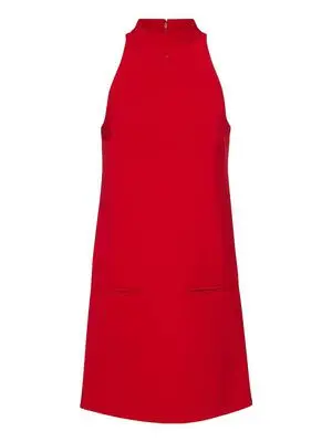 COURREGES Heritage Halterneck Crepe Minidress - Red