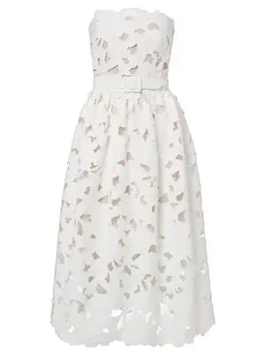 Oscar De La Renta Lace Bustier Dress - White