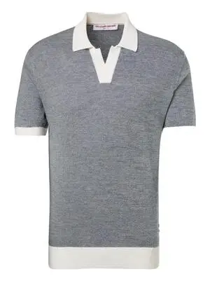 Orlebar Brown Horton Wool And Cotton Polo Shirt - Grey