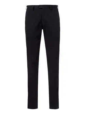 LARDINI Cotton-blend Slim Trousers - Blue