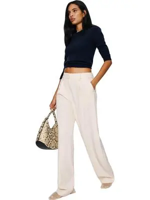 REFORMATION Lian Cashmere Crew Sweater - Blue
