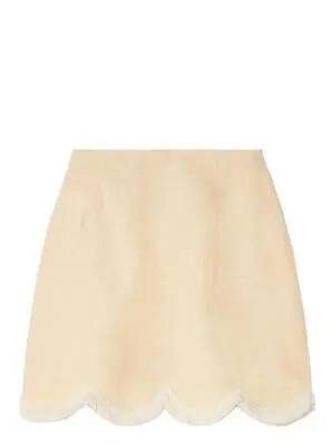 Posse Essie Fringed Linen Mini Skirt - Yellow