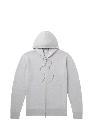 Eleventy Cashmere Zip-up Hoodie - Gray