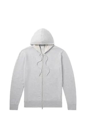 Eleventy Cashmere Zip-up Hoodie - Gray