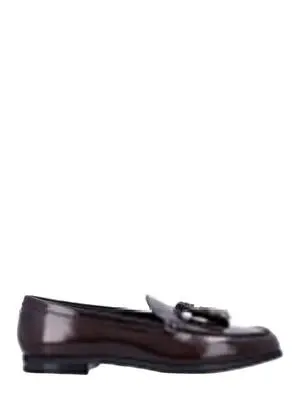 Church's Brushed Leather Loafers With Tassels And Raised Apron - Burgundy
