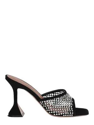 Amina Muaddi Heeled Sandal - Black