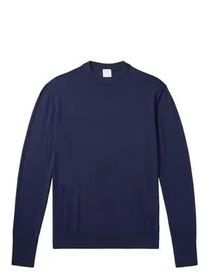 Eleventy Slim-fit Merino Wool Sweater - Blue