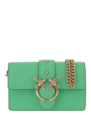 Pinko Mini Bag With Chain Strap - Green