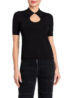 TWINSET Short Sleeve Top - Black