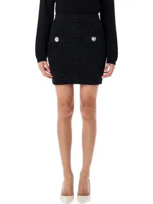Balmain Mini Skirt - Black