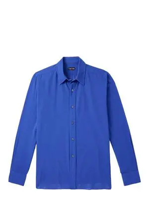 TOM FORD Cotton-voile Shirt - Blue