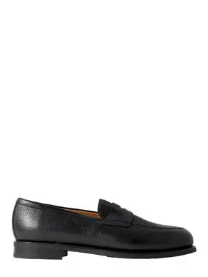 MORJAS Full-grain Leather Penny Loafers - Black