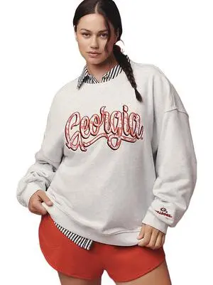 THE WILD COLLECTIVE X Ncaa Cotton Pullover Sweatshirt - University Of Georgia