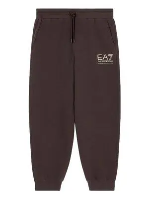 EA7 Visibility Cotton-blend Joggers - Brown