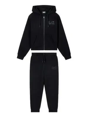 EA7 Cotton-blend Tracksuit - Black