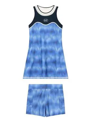 EA7 Tennis Pro Dress In Ventus7 Technical Fabric - Blue