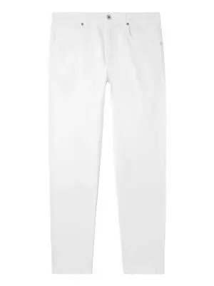 Eleventy Slim-fit Straight-leg Jeans - White