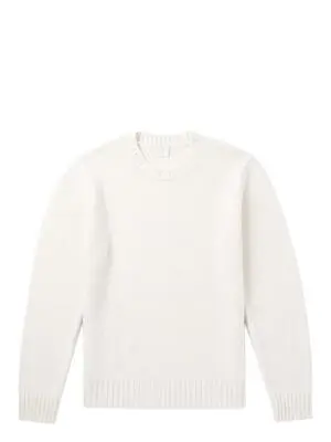 Eleventy Slim-fit Wool Sweater - White