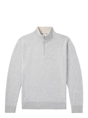 Eleventy Cashmere Half-zip Sweater - Gray